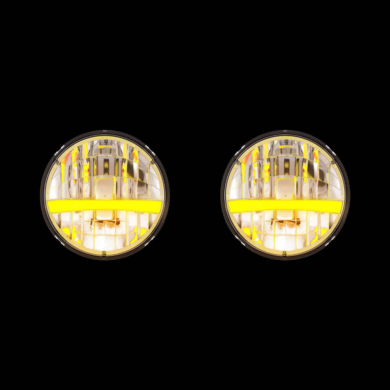 High Power LED 7" Headlight With Turn Signal (Amber) - LS Fabrication